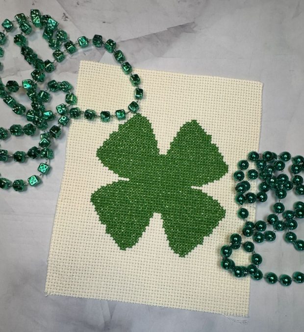 Four Leaf Clover Cross Stitch Pattern - Our Daily Craft