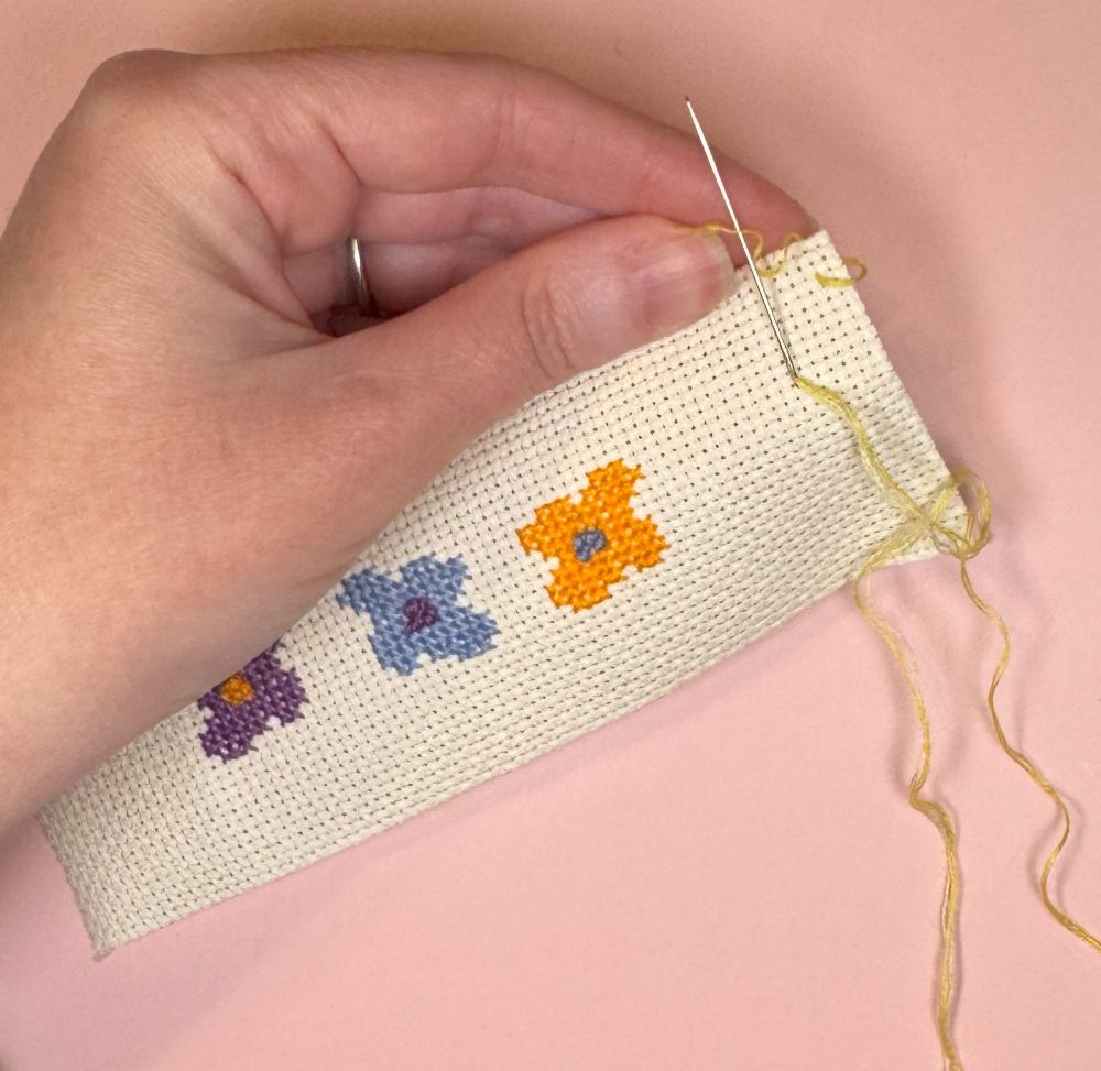 How to Blanket Stitch on Cross Stitch Fabric - Our Daily Craft