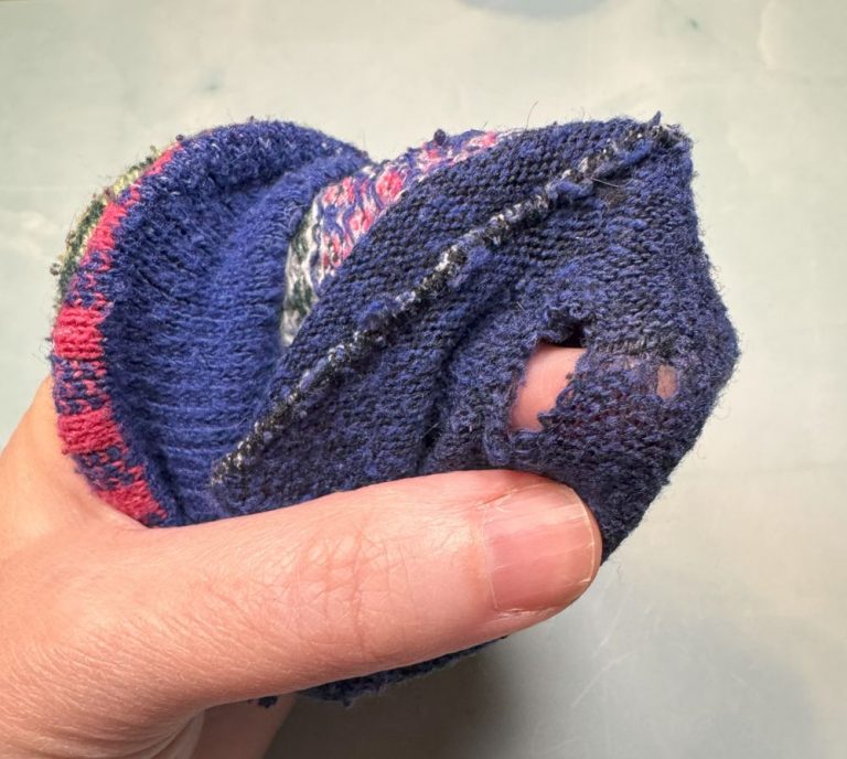 Darn a Sock: How to Mend a Hole in a Sock - Our Daily Craft