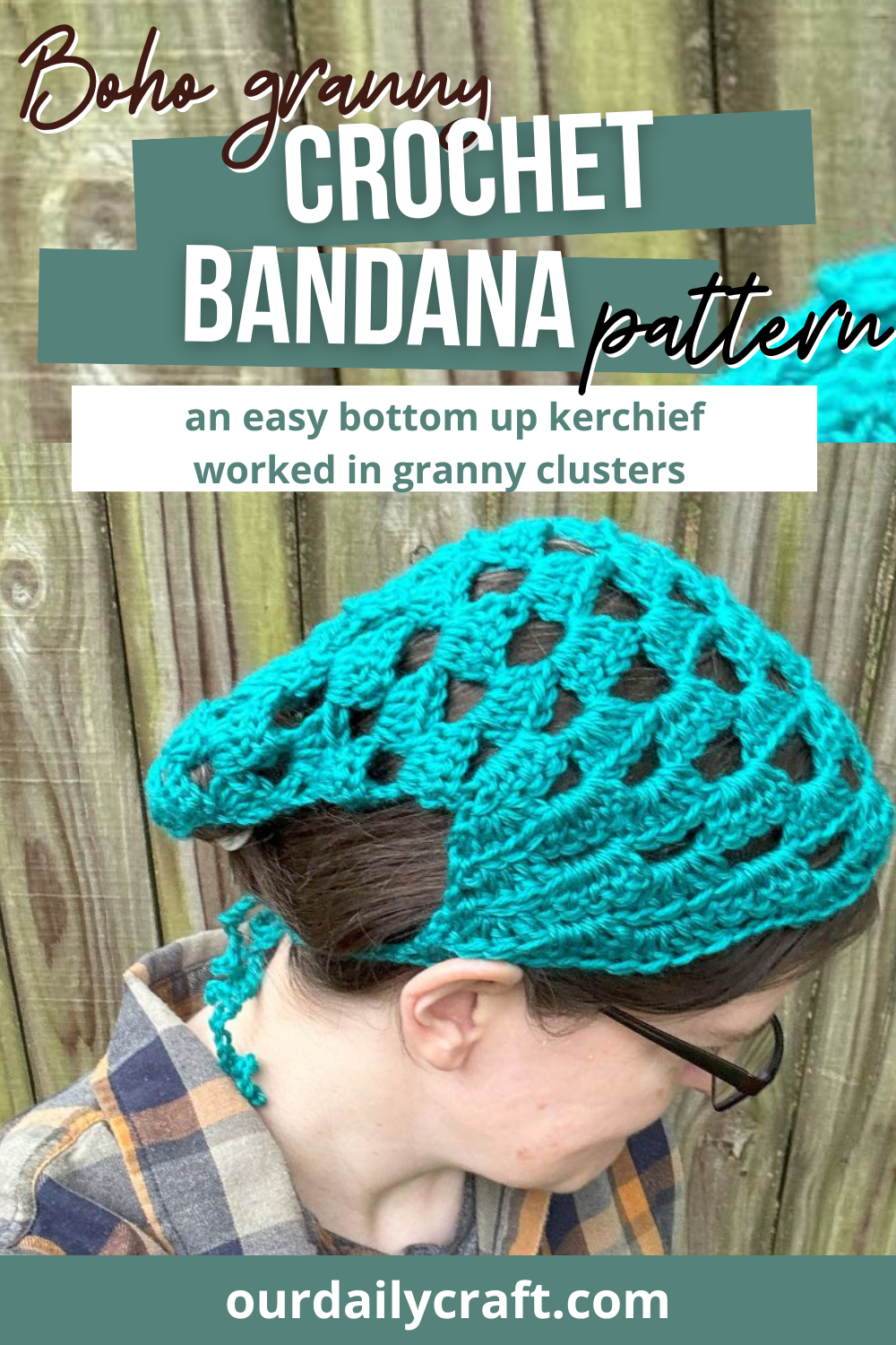 Boho Granny Crochet Bandana Pattern - Our Daily Craft