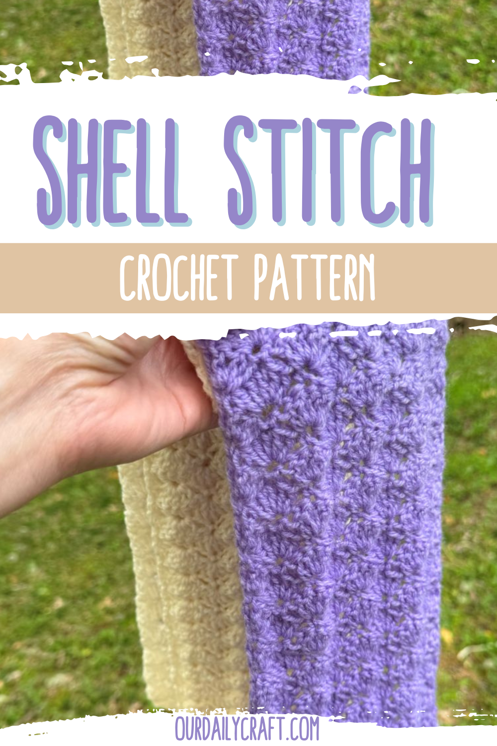 Crochet Shell Stitch Scarf - Our Daily Craft