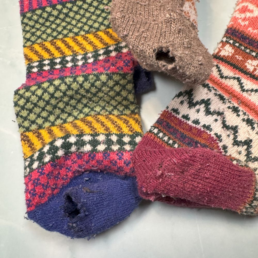 Darn a Sock: How to Mend a Hole in a Sock - Our Daily Craft