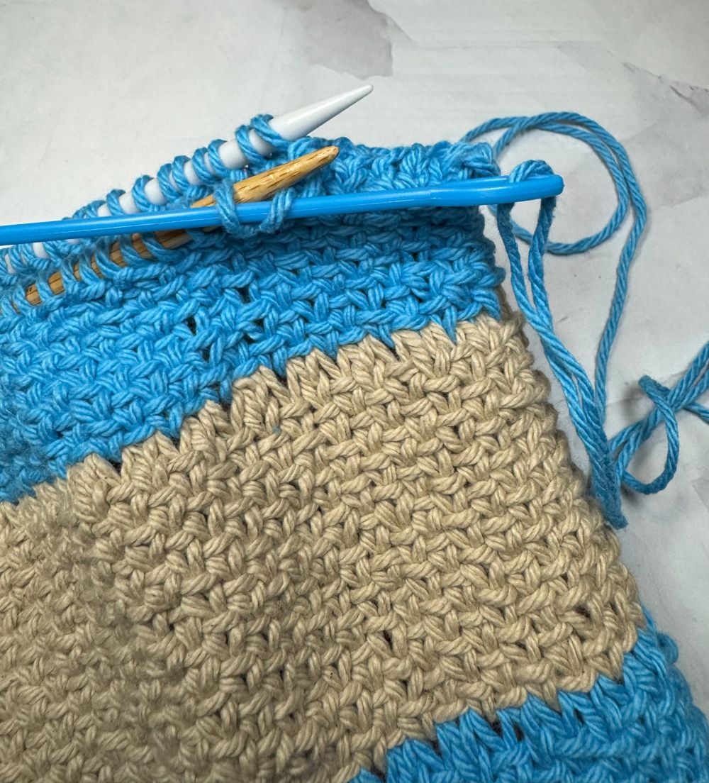 Linen Stitch Hot Pad Knitting Pattern - Our Daily Craft