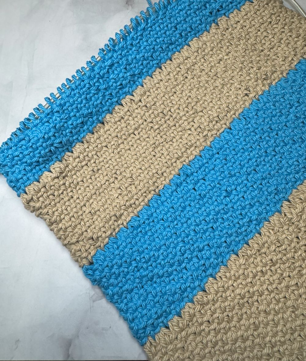 Linen Stitch Hot Pad Knitting Pattern - Our Daily Craft