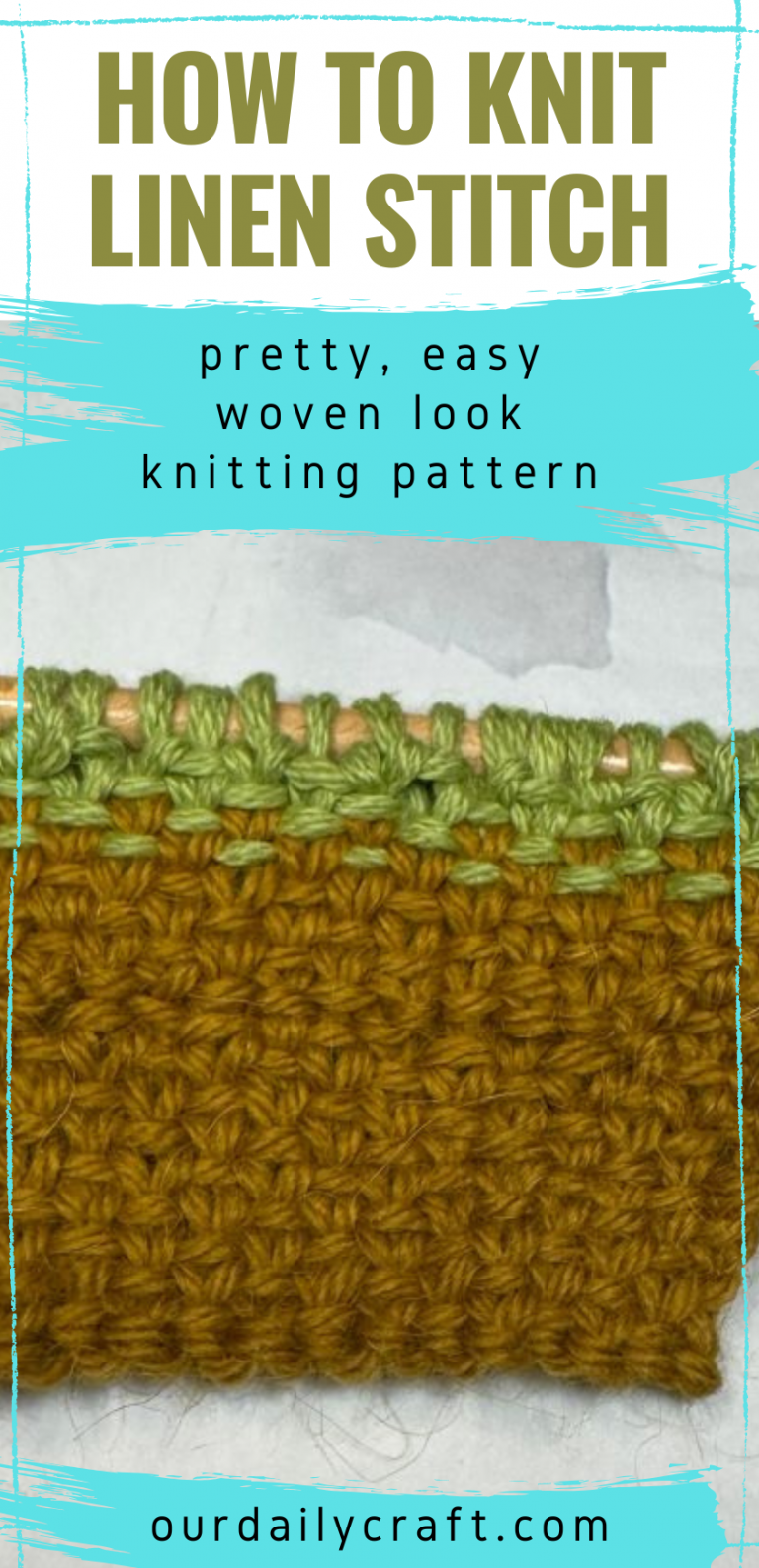 How to Knit Linen Stitch - Our Daily Craft