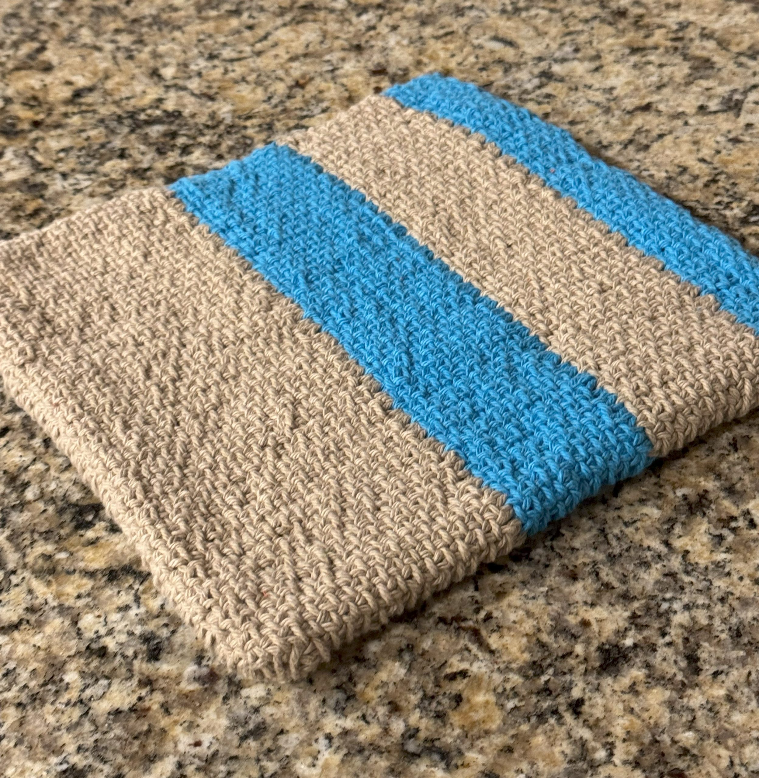 Linen Stitch Hot Pad Knitting Pattern - Our Daily Craft