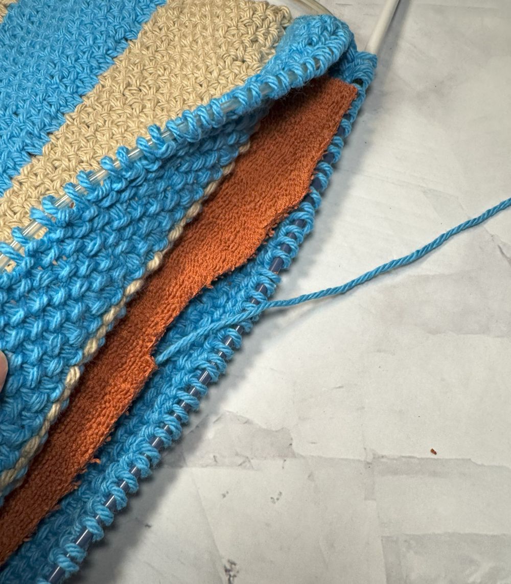Linen Stitch Hot Pad Knitting Pattern - Our Daily Craft
