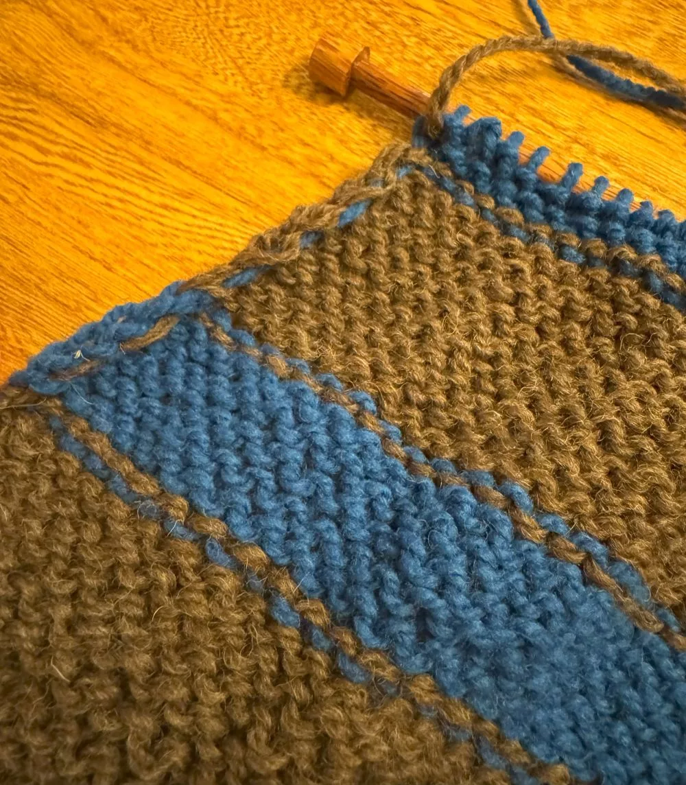 How to Carry Yarn Up As You Knit - Our Daily Craft