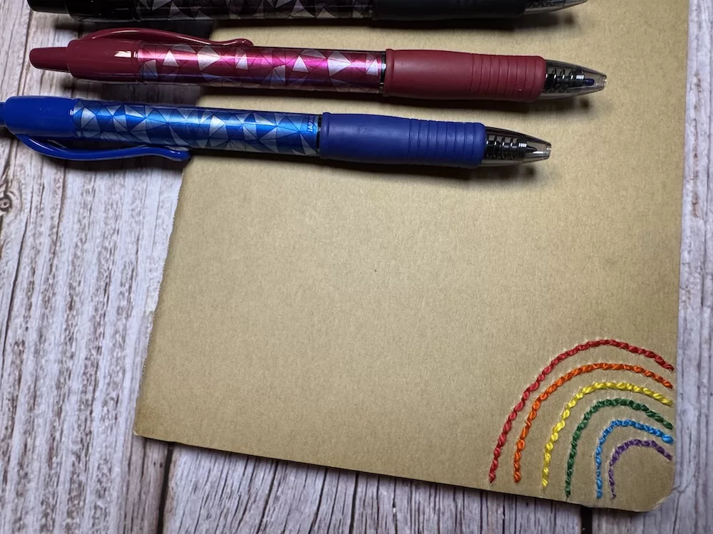 Embroidered Notebook DIY - Our Daily Craft
