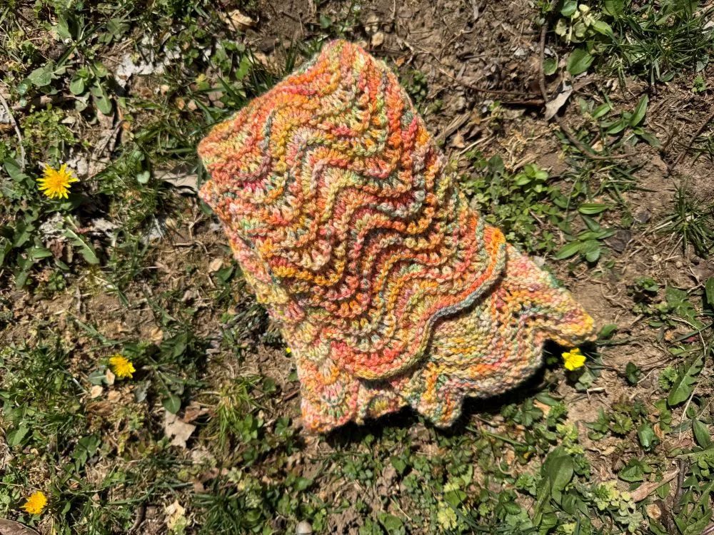 Feather and Fan Scarf Knitting Pattern - Our Daily Craft
